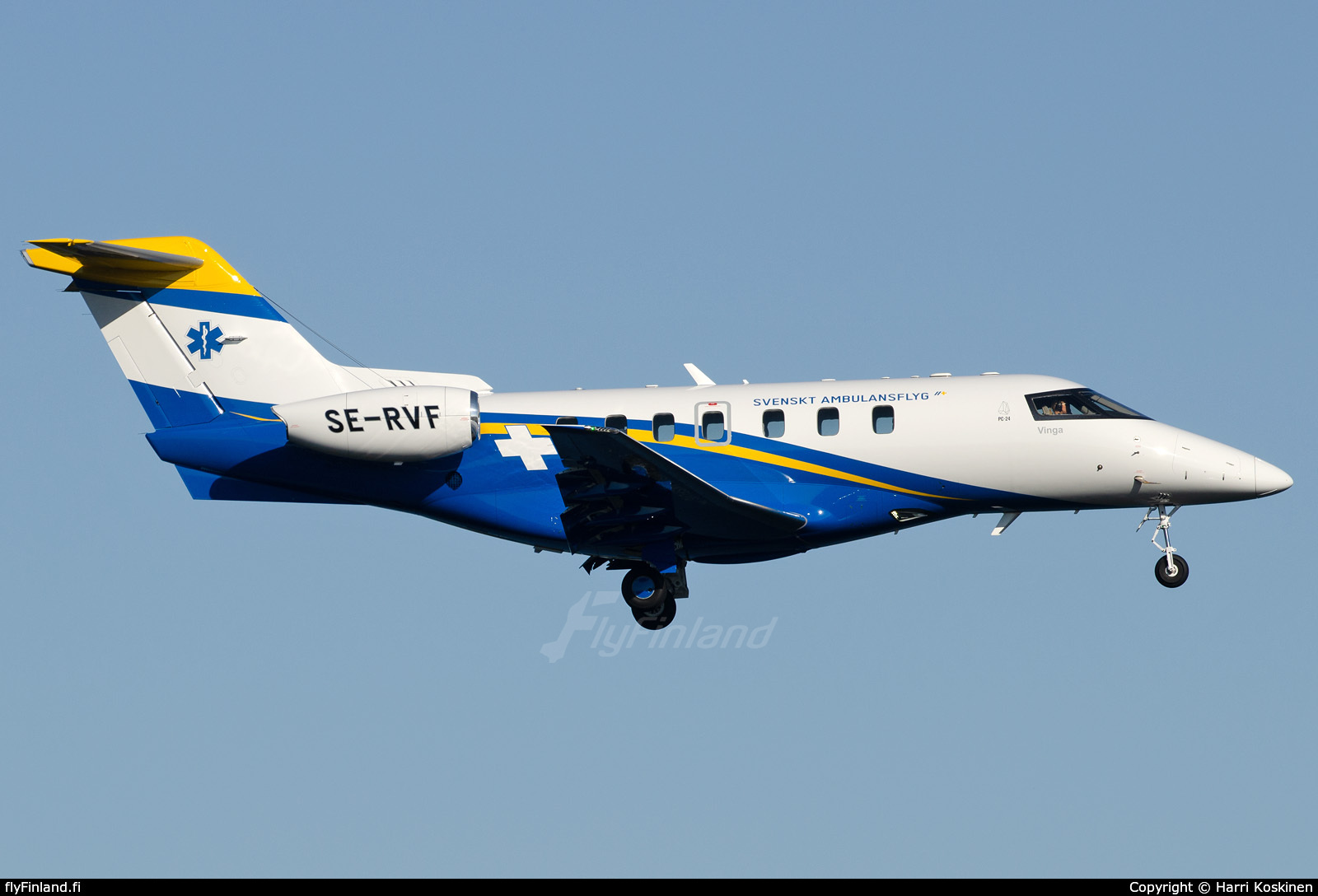 SE RVF Pilatus PC 24 Svenskt Ambulansflyg 26 08 2022 FlyFinland fi SE RVF Pilatus PC 24 Svenskt Ambulansflyg 26 08 2022 FlyFinland fi